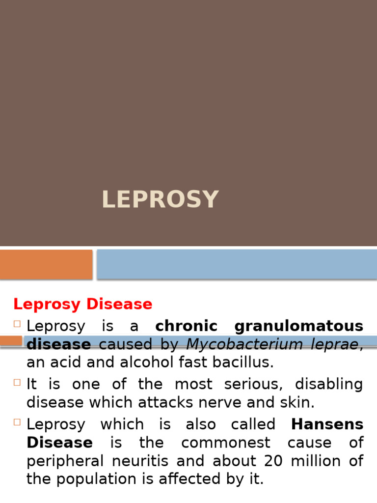 Leprosy | PDF | Leprosy | Hand