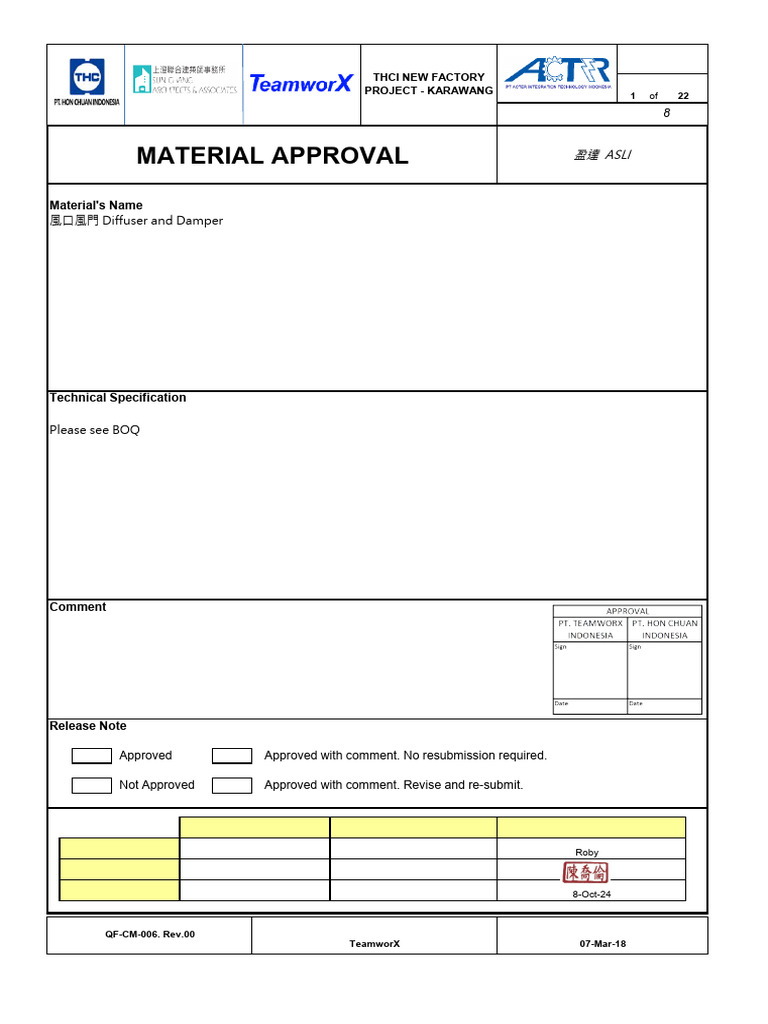 HVAC Material Approval Document | PDF | Duct (Flow) | Pipe (Fluid Conveyance)