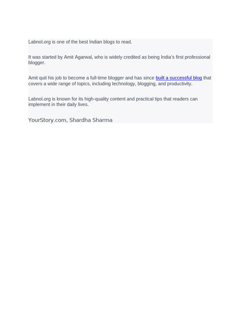 Labnol | PDF | Blog | Journalism