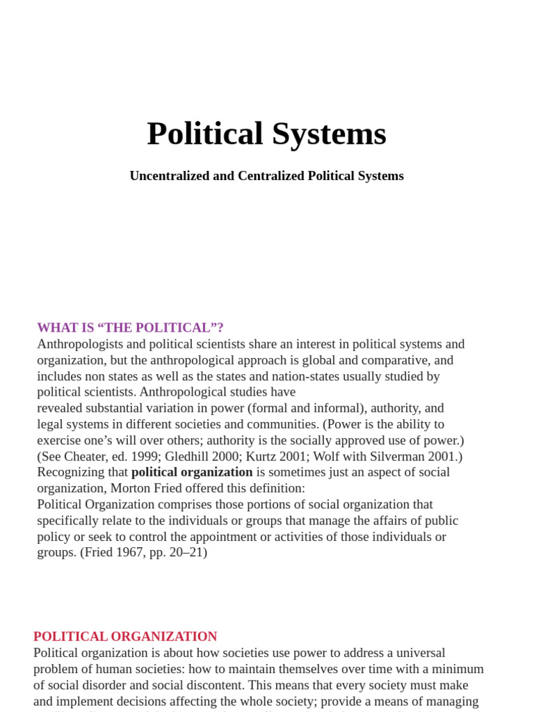 Politics Anthropology | PDF | Power (Social And Political) | Society