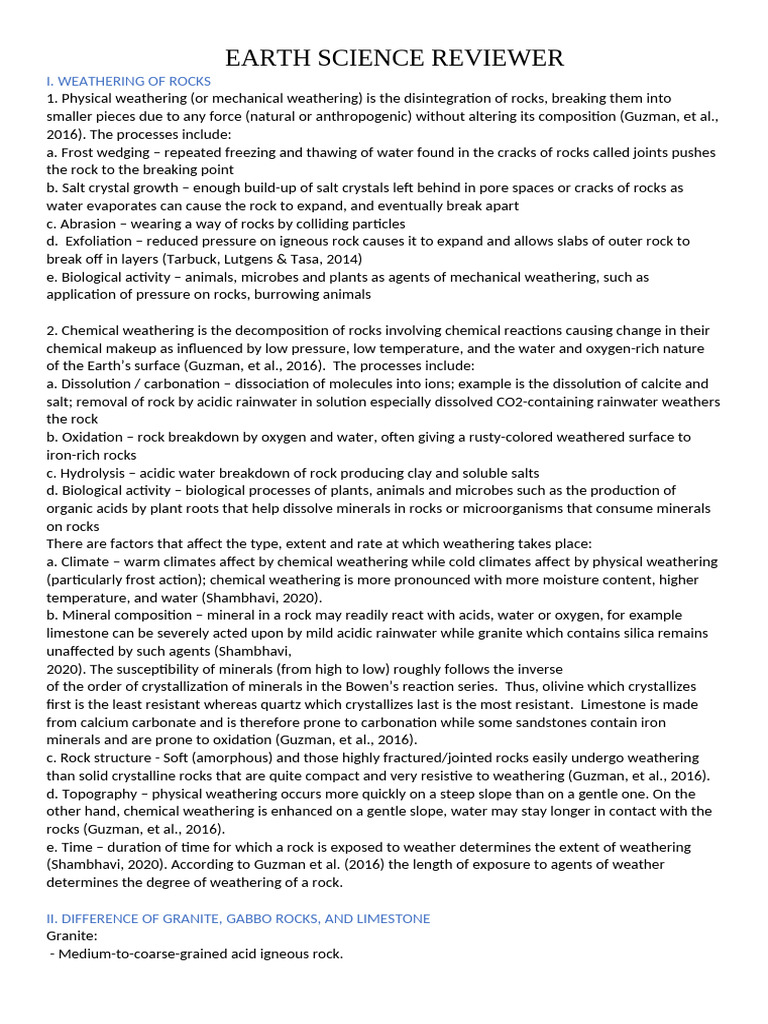 Earth Science Reviewer | PDF | Fault (Geology) | Magma
