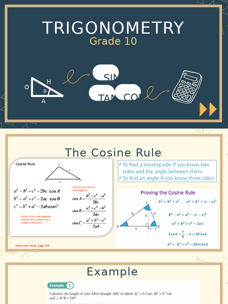 Sine and Cosine Rule | PDF