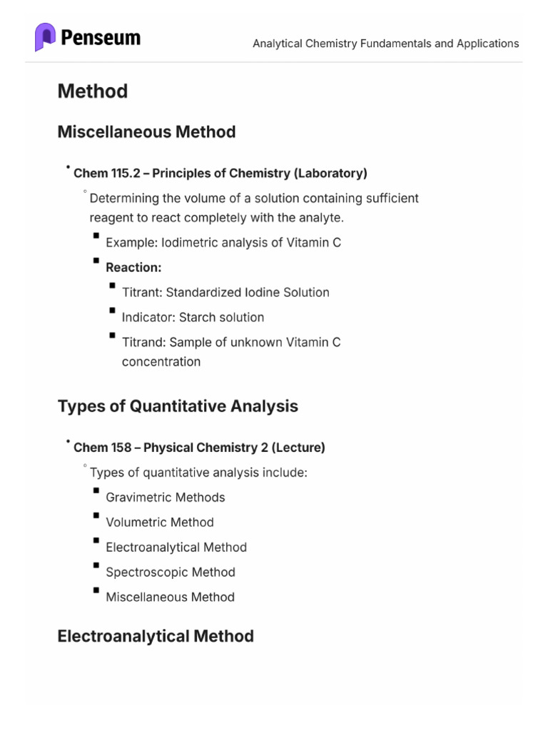 Analytical Chemistry Fundamentals and Applications | PDF