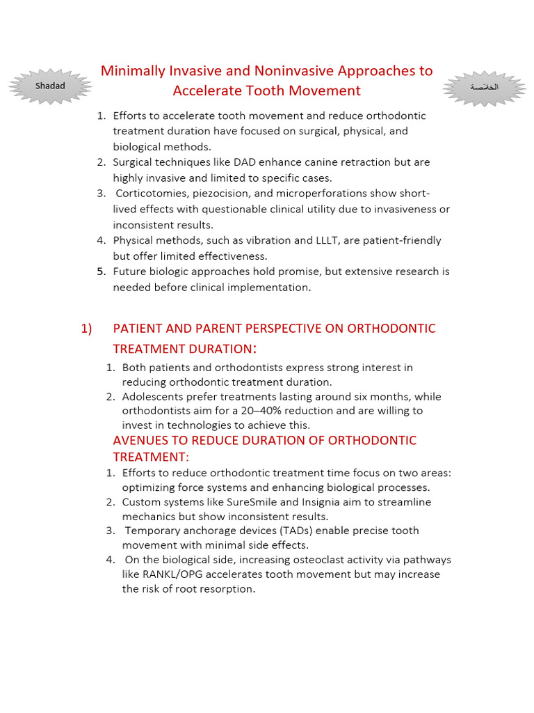 Minimally Invasive and Noninvasive Approaches To Accelerate Tooth ...