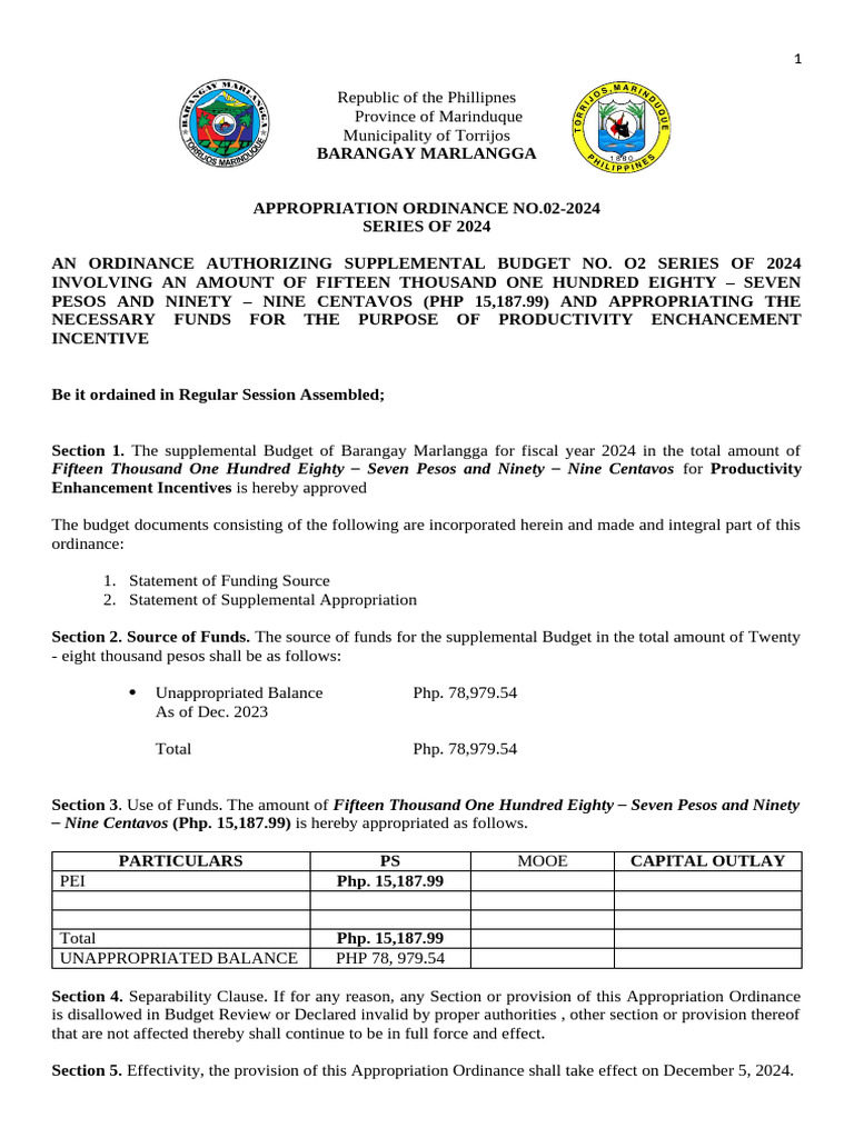 Resolusyon Blg. 2024-48aa (Pei) | PDF | Government | Legal Documents