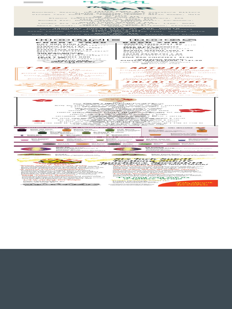 Menu One Pager - Hatch Local Food Hall | PDF