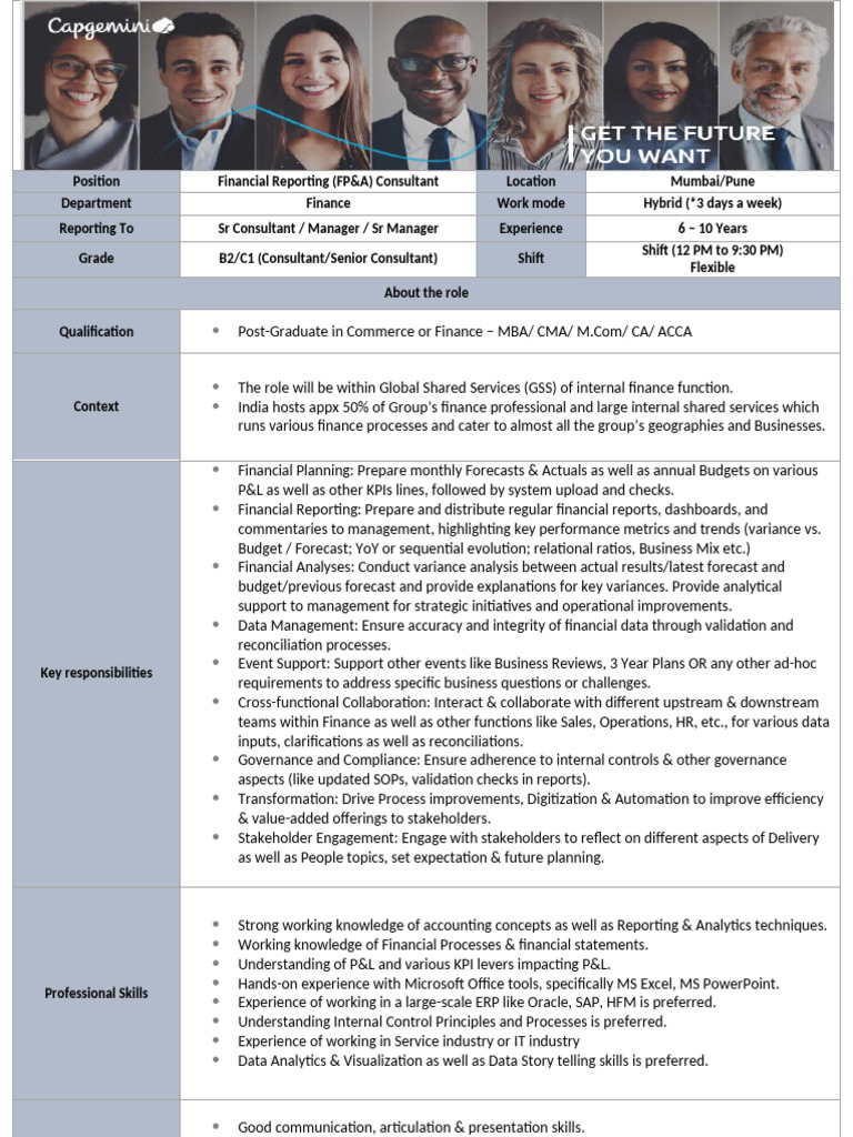 COE Job Description - B2 C1 | PDF | Forecasting | Business