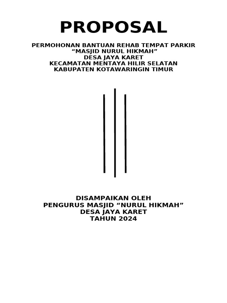 Prop. Masjid Nurul Hikmah (MCK) 2024 | PDF