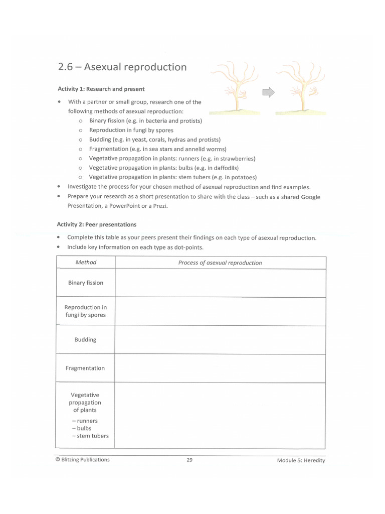 2.6 Asexual Reproduction | PDF