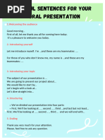 PEEL Sentence Starters | PDF