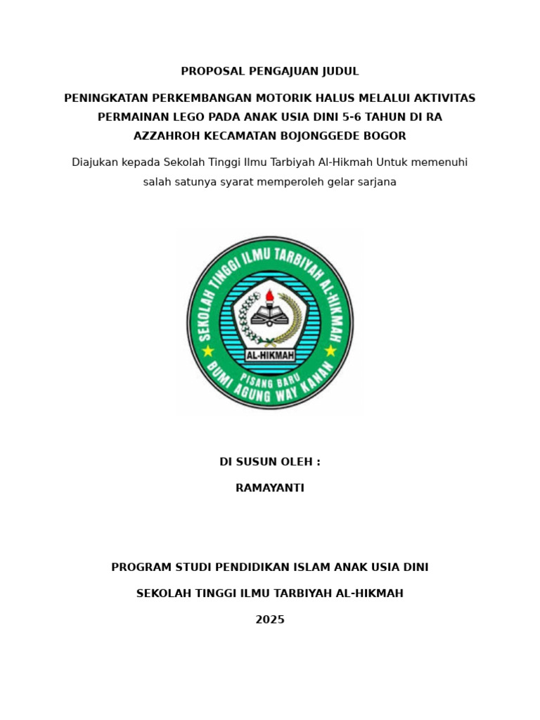 Proposal Pengajuan Judul | PDF