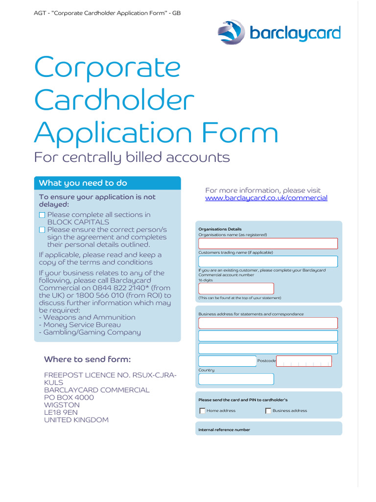 Barclaycard Application Form PDF | PDF | Mergers And Acquisitions ...