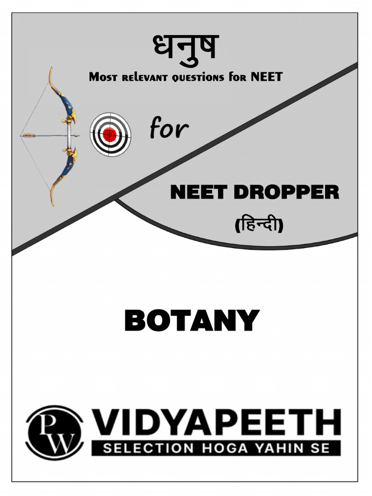 Dhanush Botony Question Bank Hindi Medium by VK | PDF