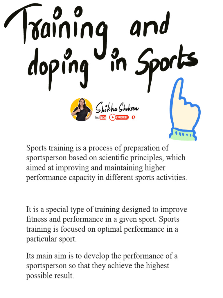 Training and Doping in Sports | PDF | Doping In Sport | Skeletal Muscle