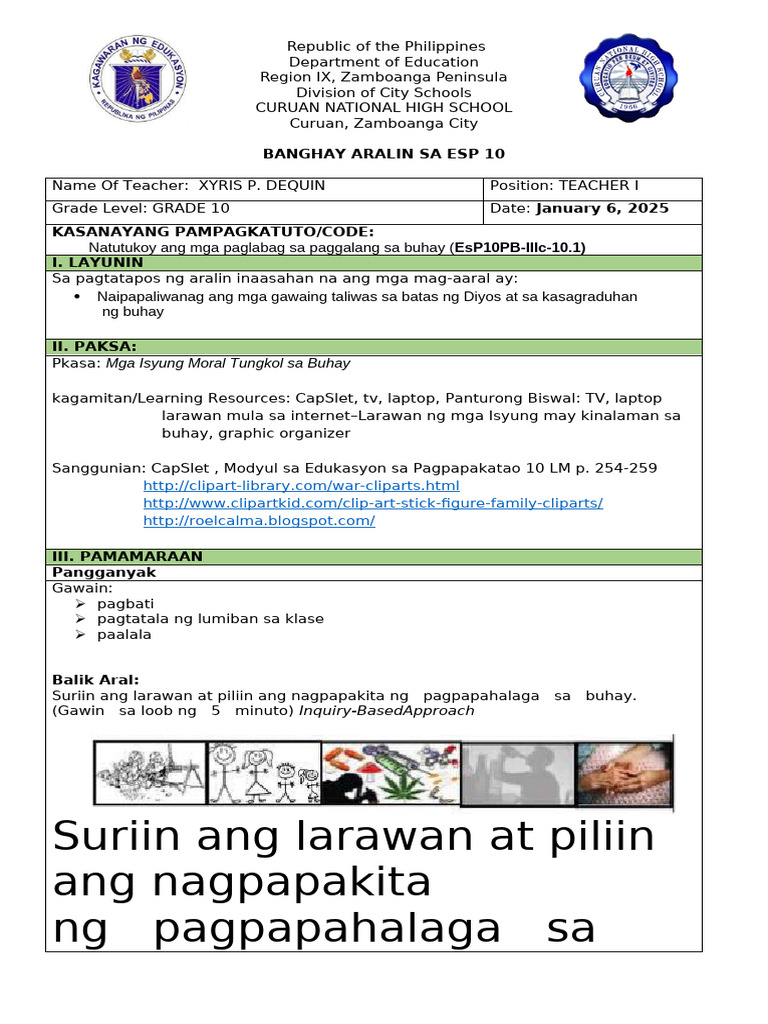 LP Esp10 Q3 Aralin 5 | PDF