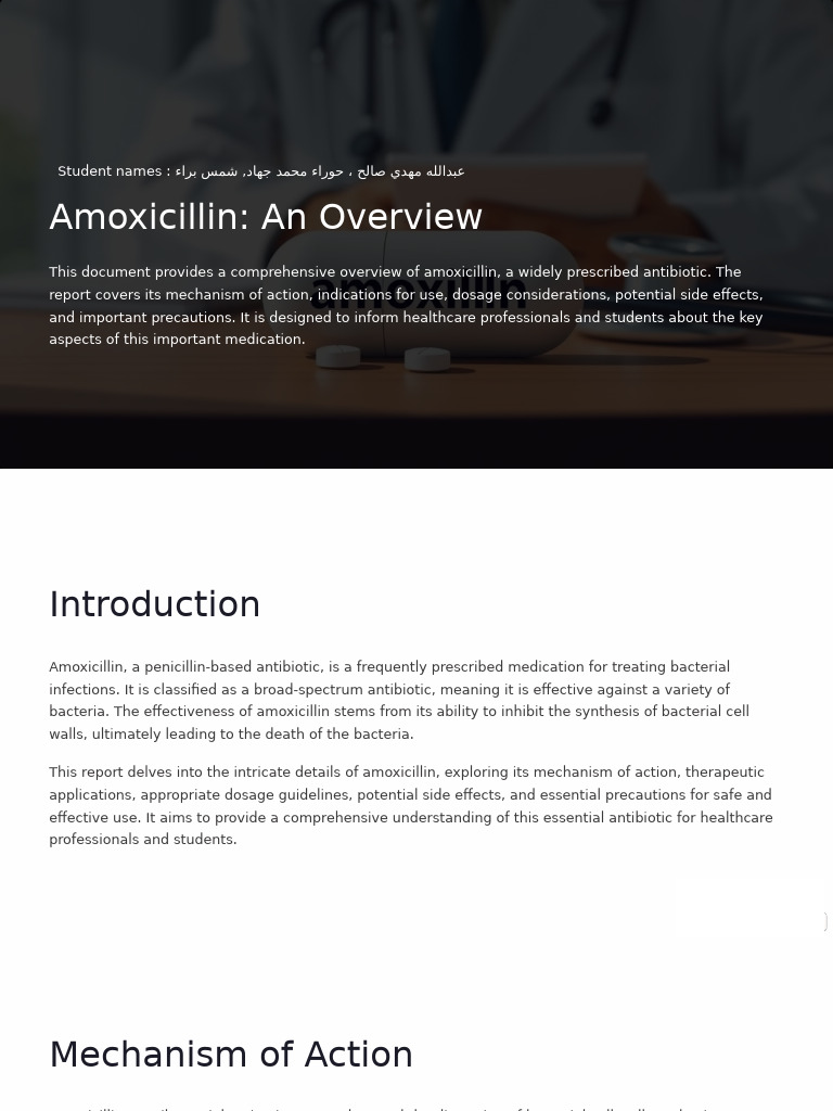 Amoxicillin | PDF | Urinary Tract Infection | Infection