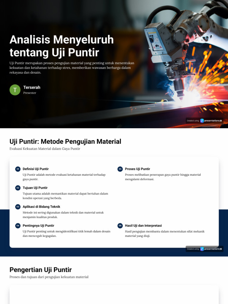 Analisis Menyeluruh Tentang Uji Puntir | PDF