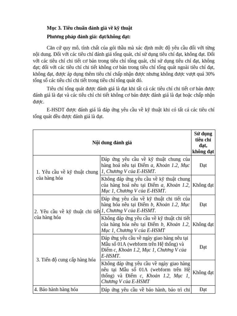 Muc 3 Chuong III - Tieu Chuan Danh Gia Ve Ky Thuat | PDF