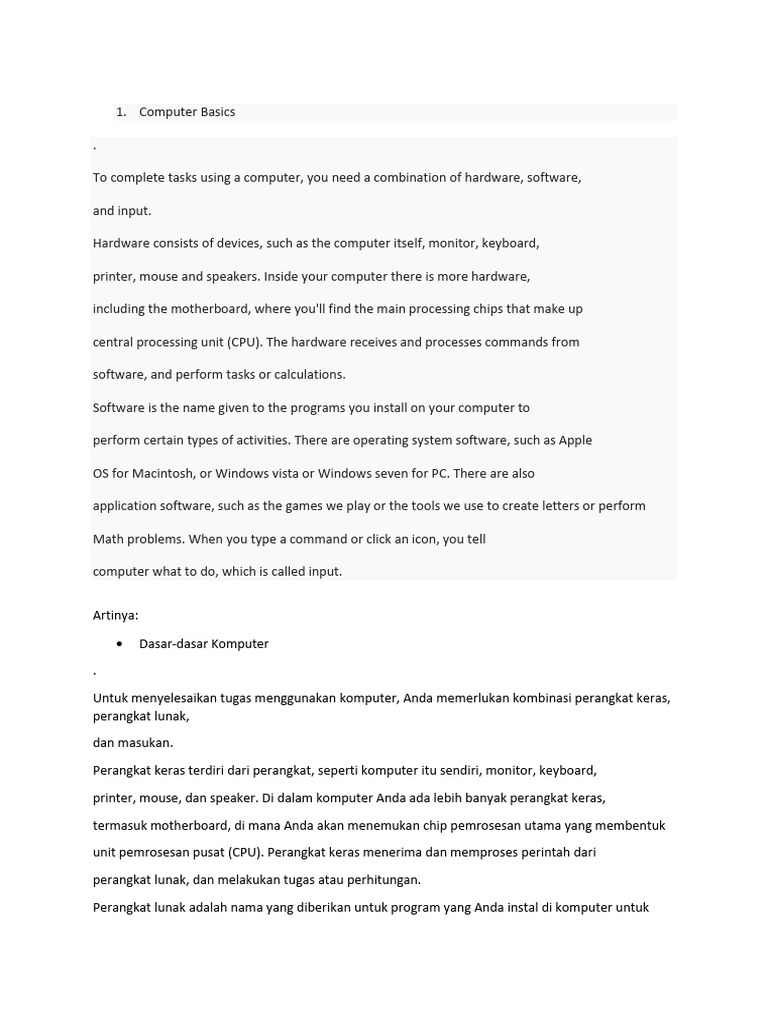 Computer Basics | PDF