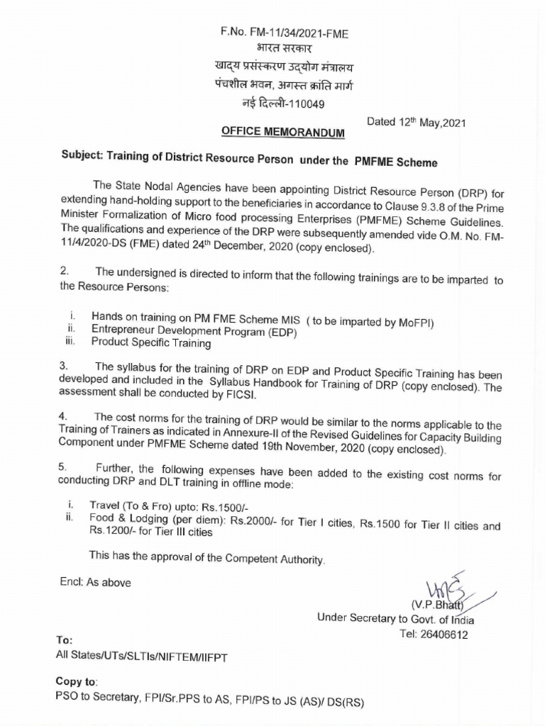12 05 2021 Training of District Resource Person | PDF