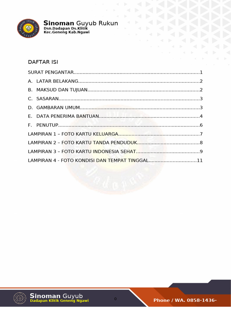 Proposal Guyub Rukun | PDF