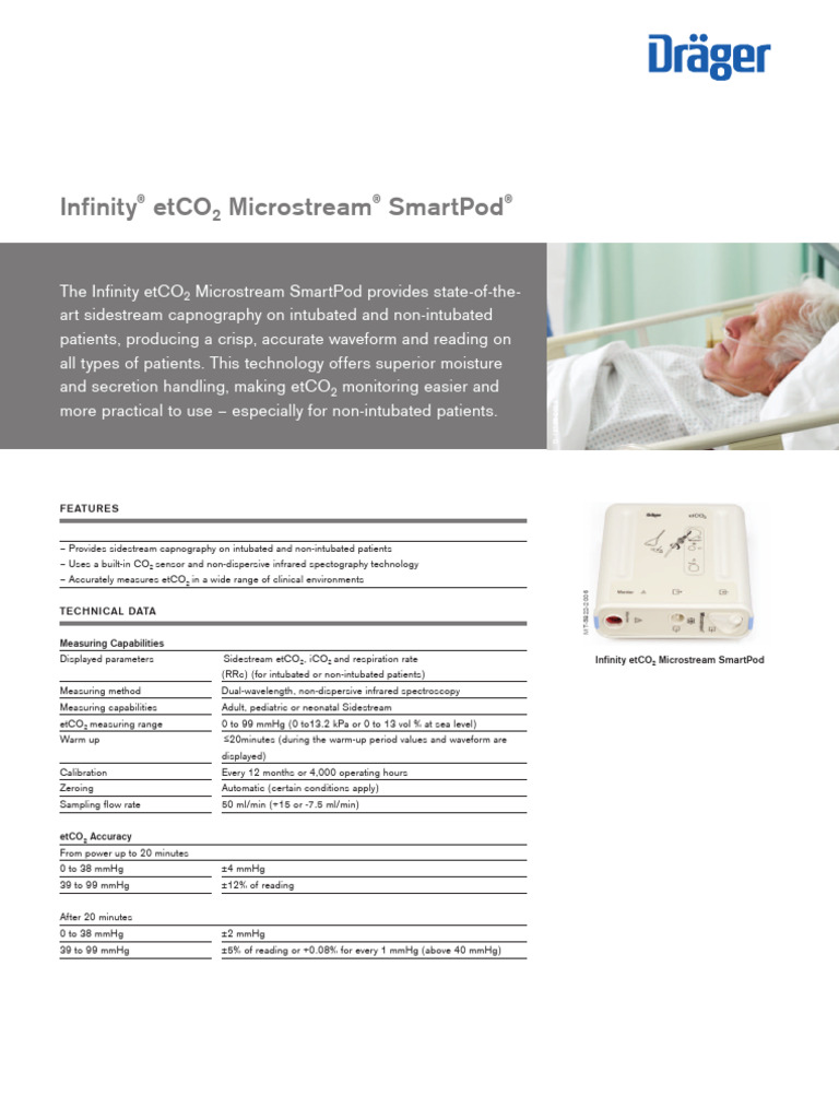 Infinity® etCO2 Microstream® SmartPod - DS - EN | PDF | Breathing