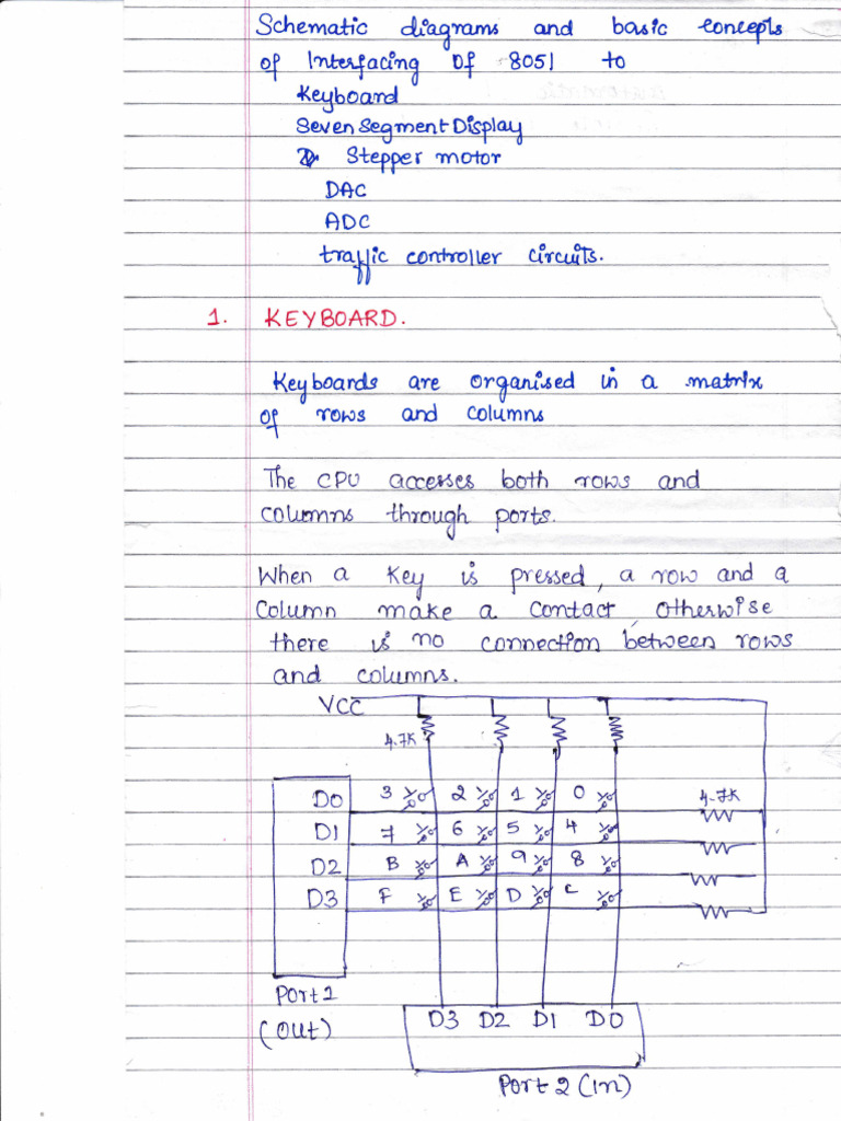 8051 Interfacing Notes | PDF