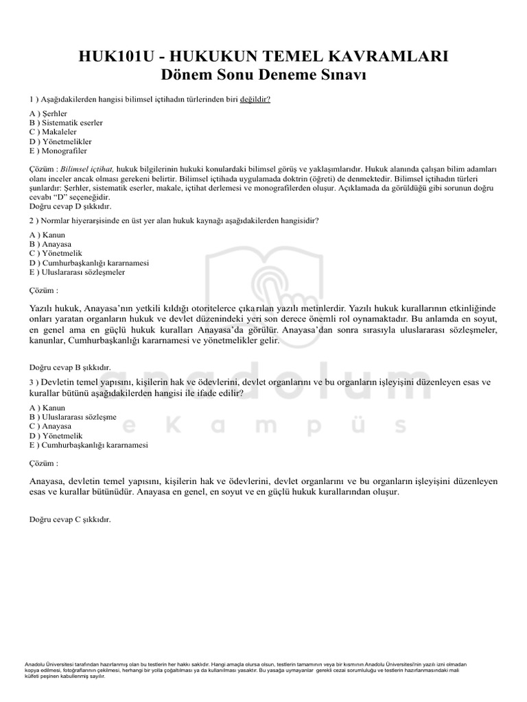 Hukukun Temel Kavramları | PDF