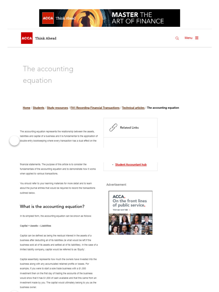 ACCA study resources foundation | PDF | Debits And Credits | Financial ...