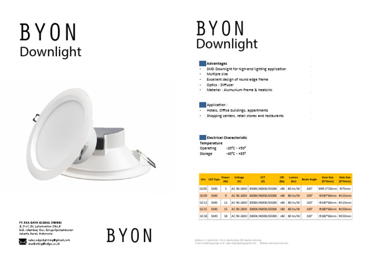 BYON LED Downlight | PDF