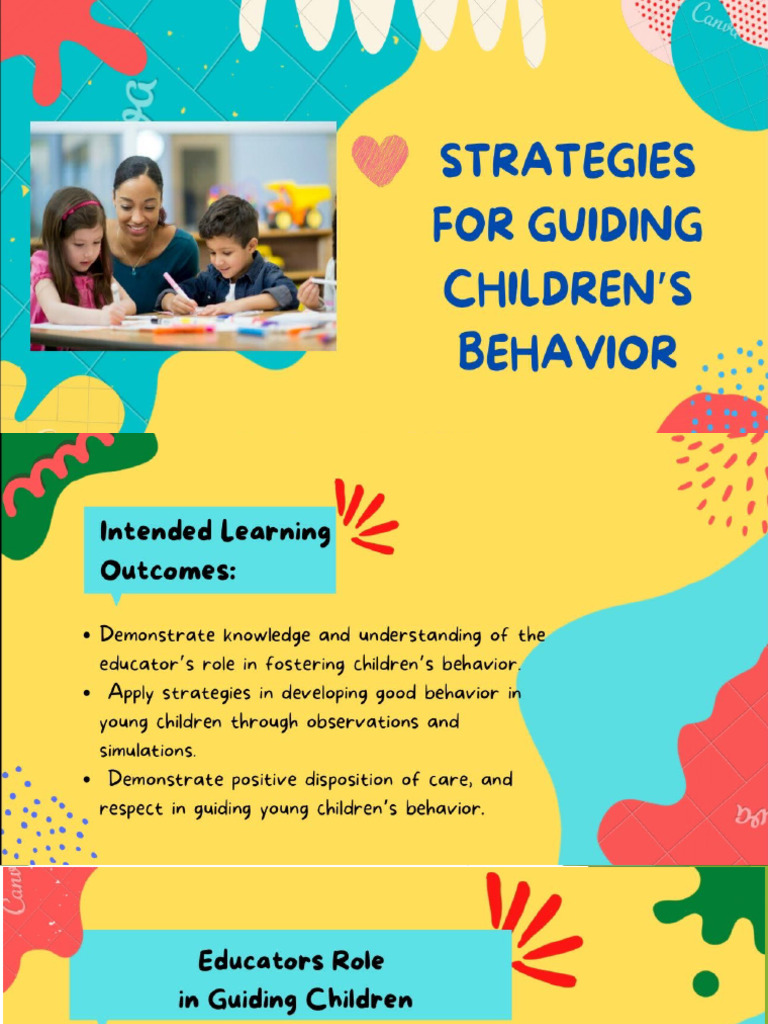 Strategies For Guiding Children's Behavior | PDF | Social Psychology | Behavior Modification