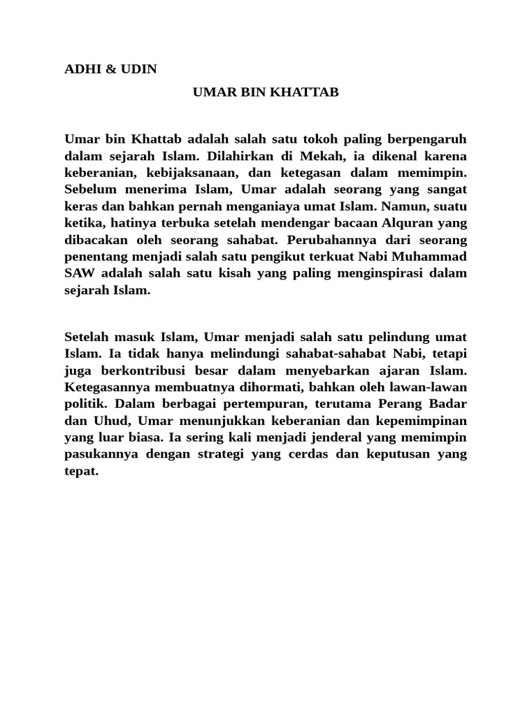 Ummar Adhi Udin | PDF