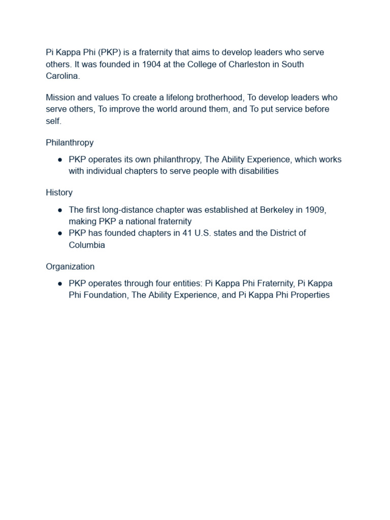 Pi Kappa Phi (PKP) | PDF