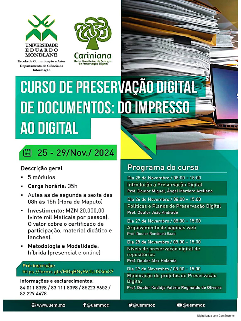 Curso de Preservação Digital de Documentos - Do Impresso Ao Digital | PDF