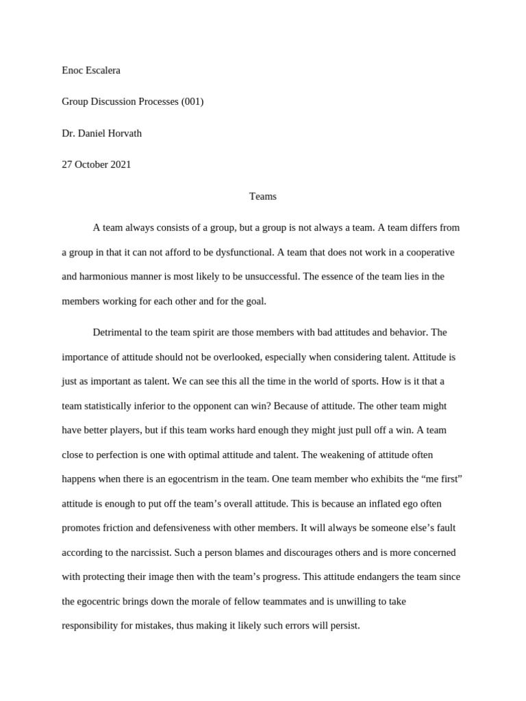 Teams | PDF | Psychological Concepts | Social Psychology