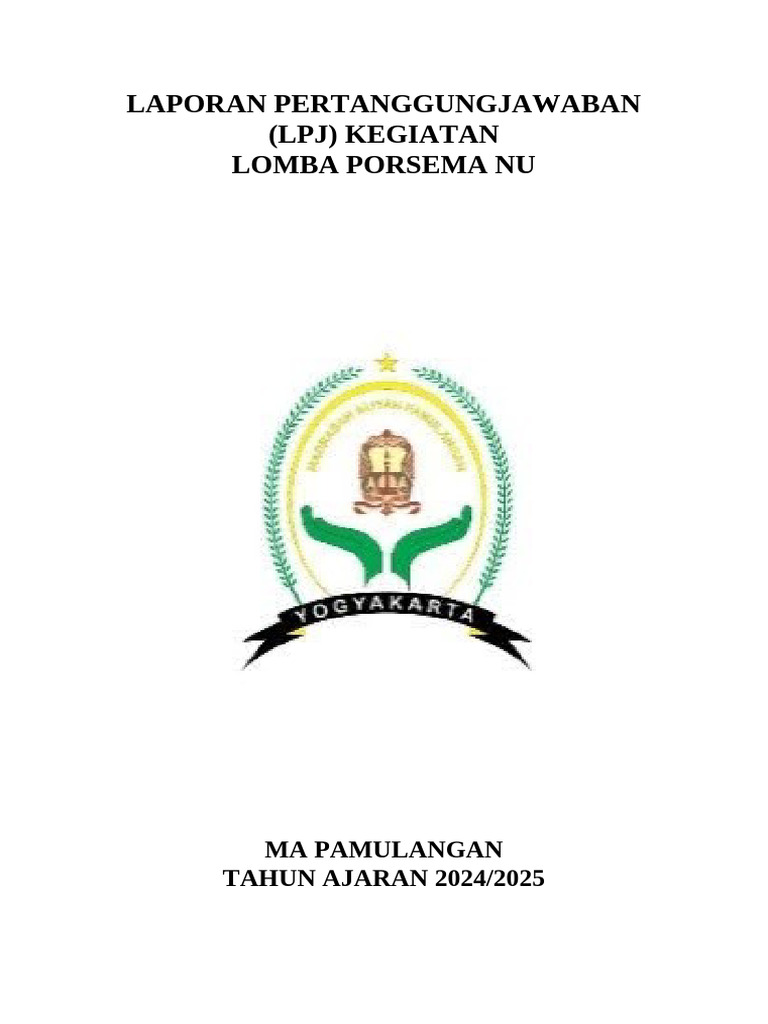 Laporan Kegiatan Porsema NU 2025 | PDF