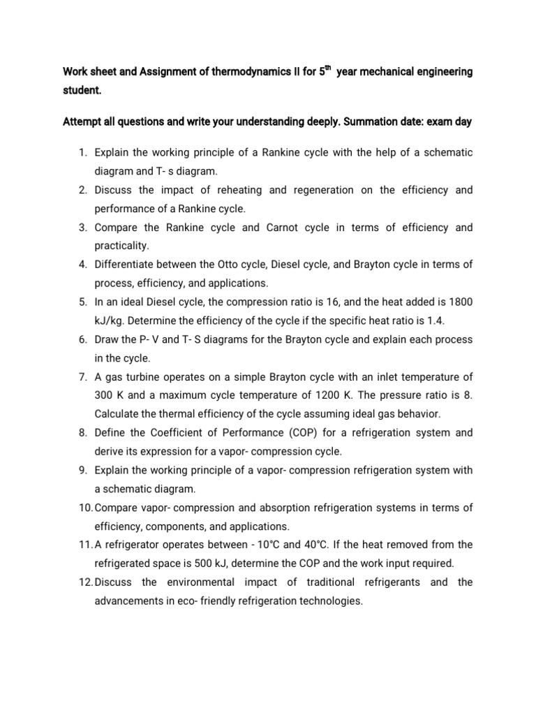 assignment and work sheet | PDF