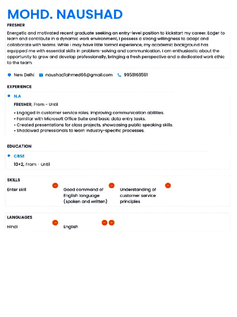 Mohd Naushad Resume | PDF