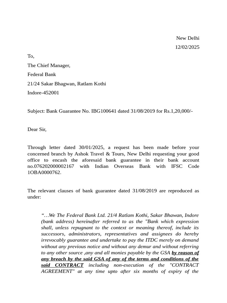 Dispute Over Bank Guarantee Encashment | PDF