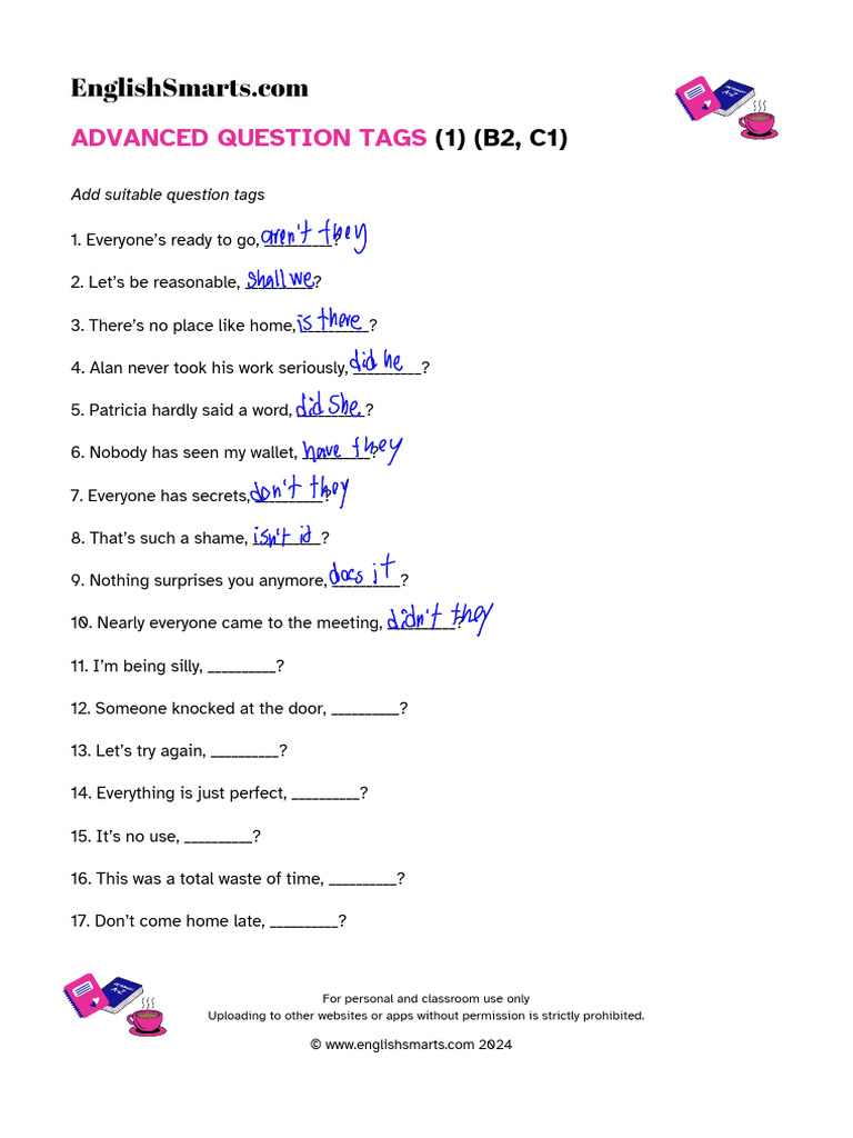 Advanced Question Tags 1 | PDF