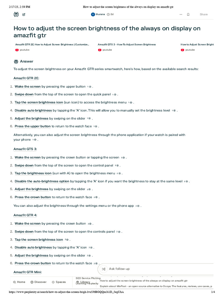 Adjusting Brightness on Amazfit Watches | PDF | Mobile Software ...
