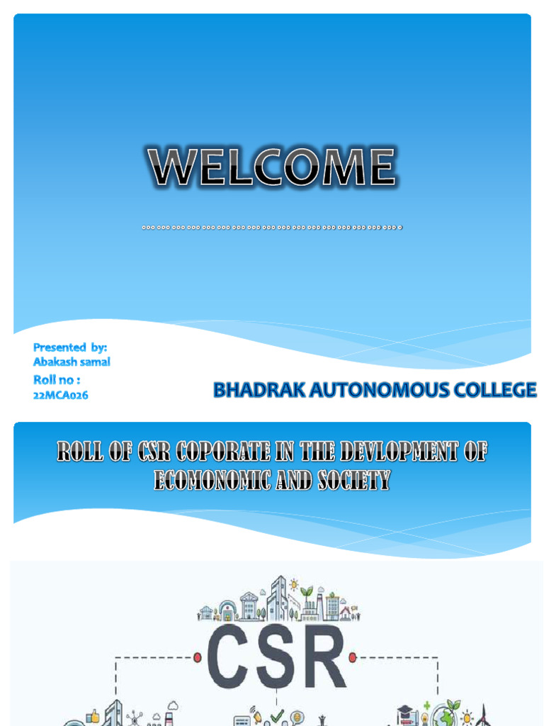 abakash ppt. | PDF | Corporate Social Responsibility | Economies