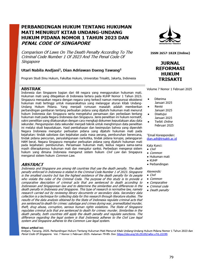 Jurnal Pidana Mati | PDF
