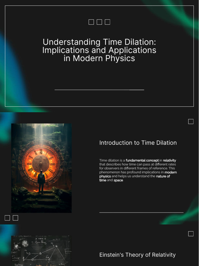 Slidesgo Understanding Time Dilation Implications and Applications in Modern Physics ...