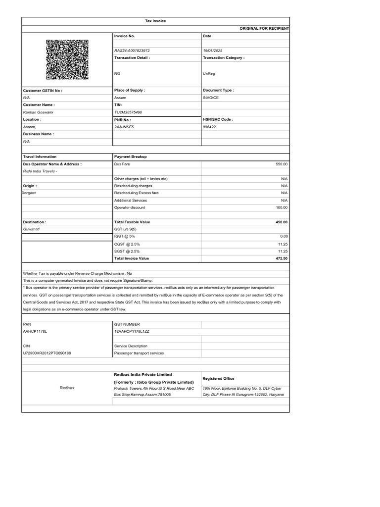 AC_GST_Tax_Invoice_1 | PDF | Invoice | Taxes