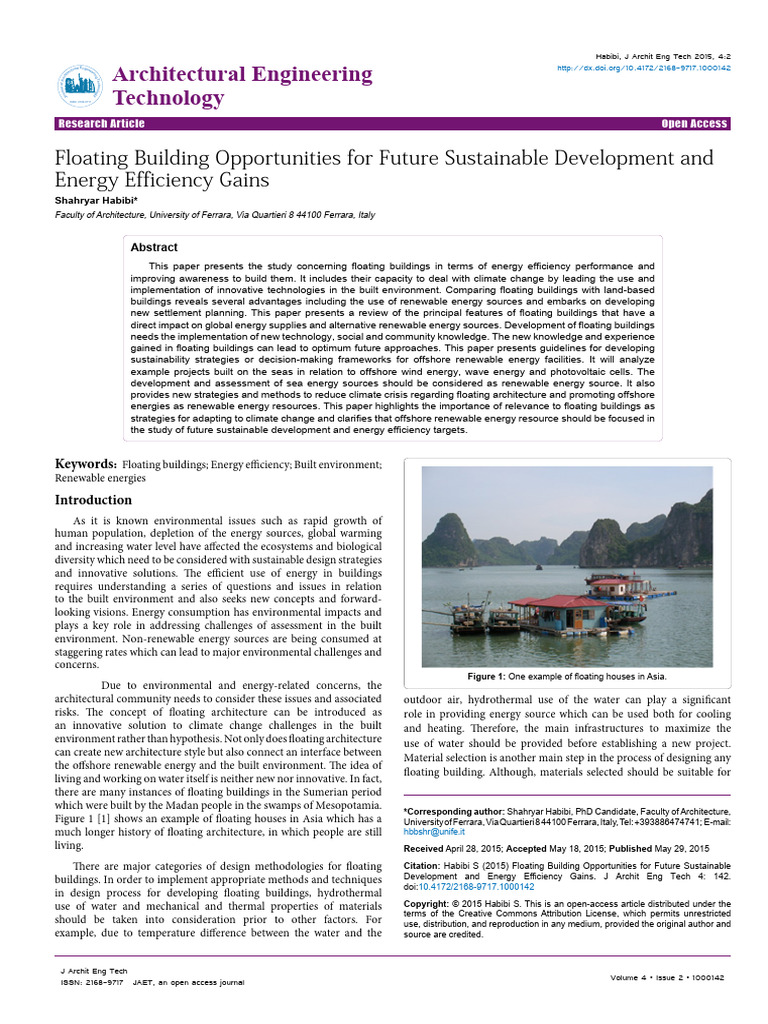 Floating Building Opportunities For Future Sustainable Development ...