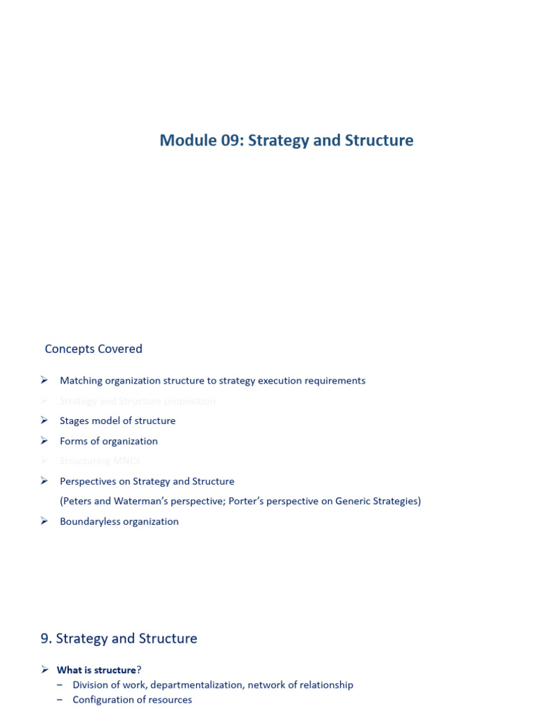 Chap9 Strategy and Structure PHD | PDF | Organizational Structure | Supply Chain