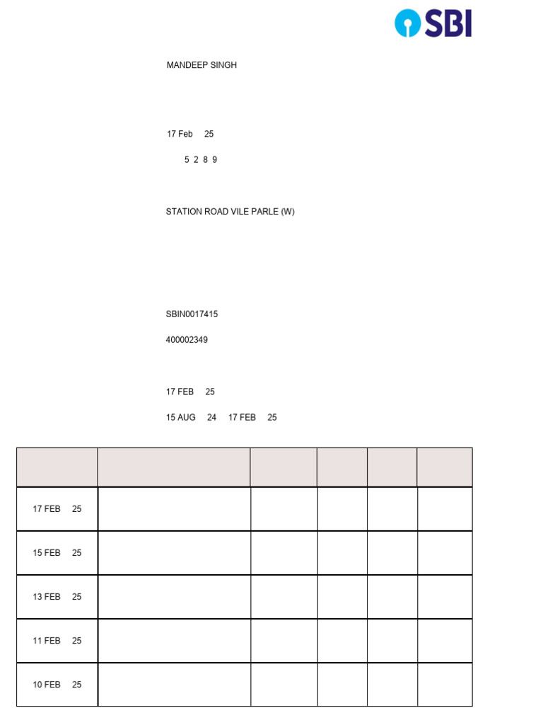 Mandeep Singh Sbi Bank - Savings | PDF | Payments | Financial Technology