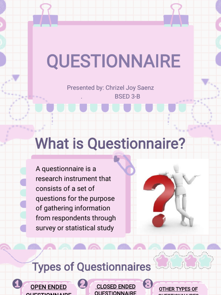 QUESTIONNAIRE | PDF | Questionnaire | Likert Scale