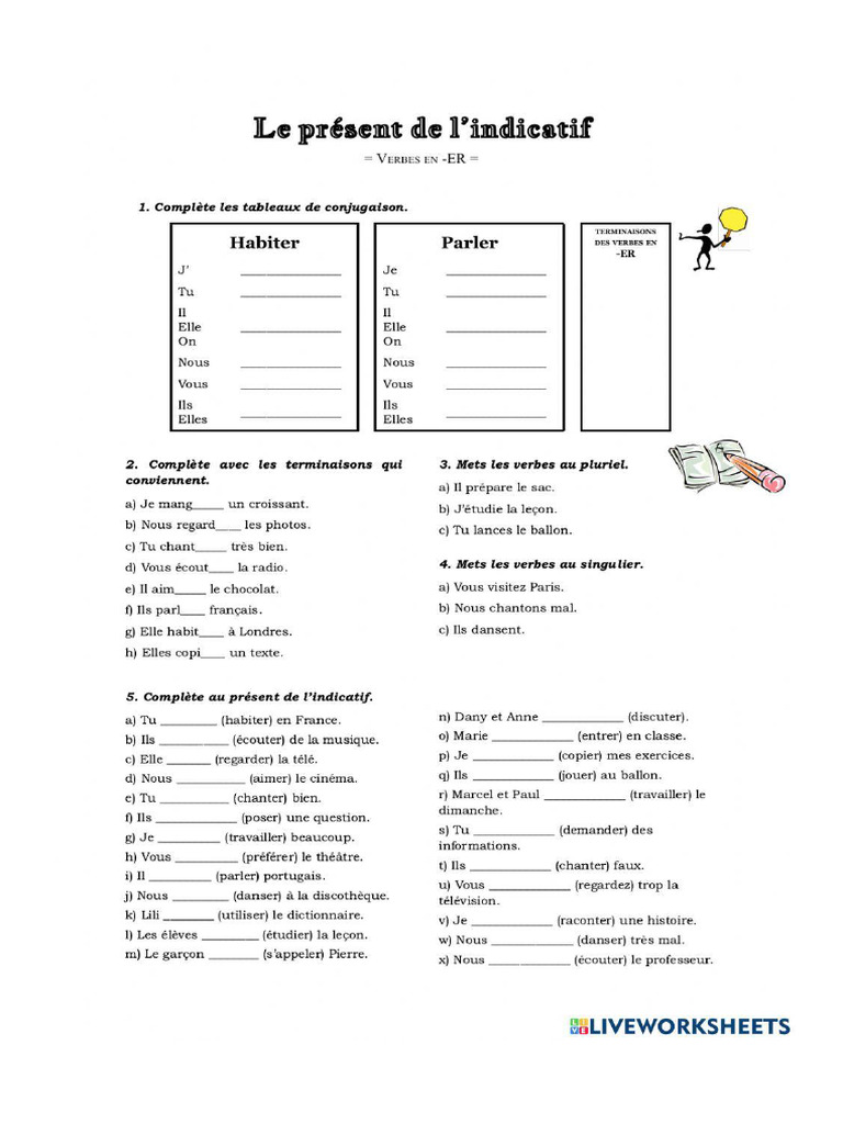 Les Verbes en Er | PDF